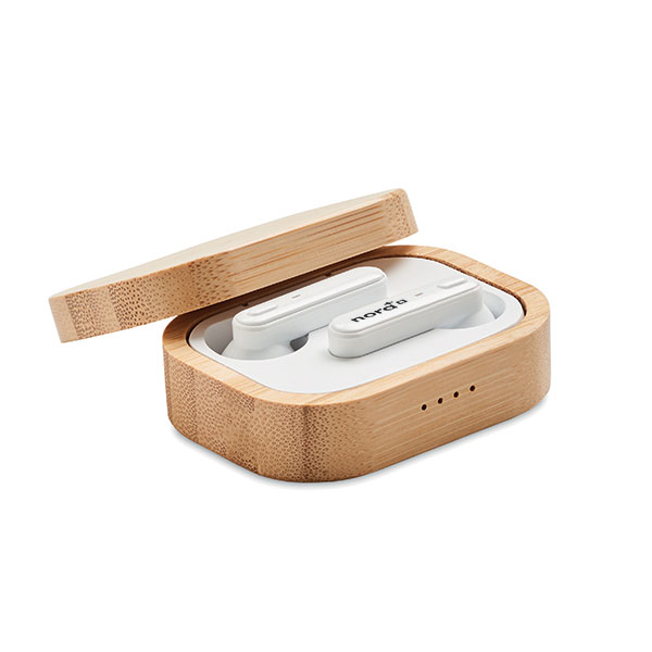 TWS Earbuds in Bamboo Case | LSi